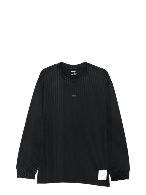 Satisfy Auralite™ Ribbed Long-sleeve T-shirt - Black
