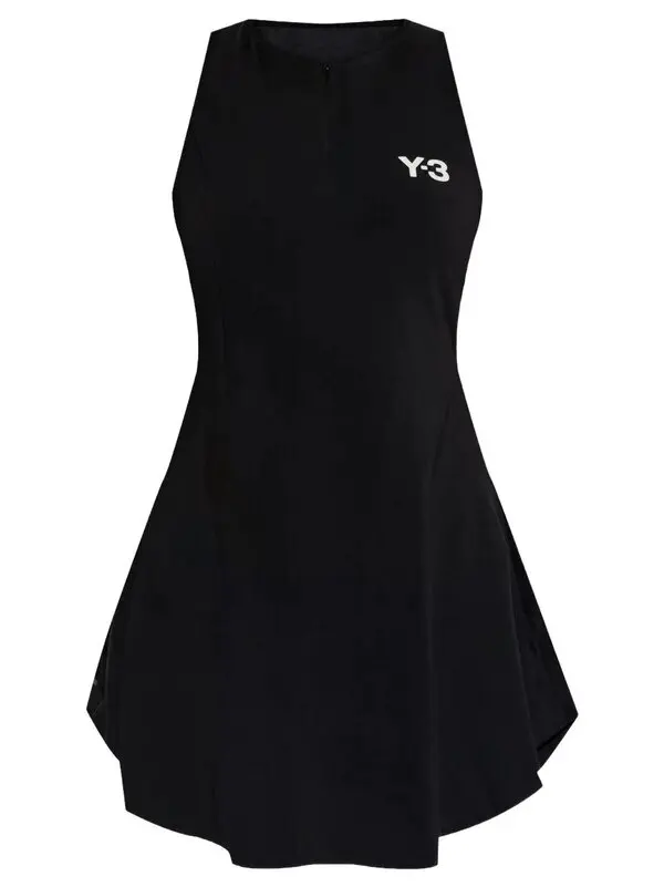 Y3 Logo-detail Tennis Dress - Black