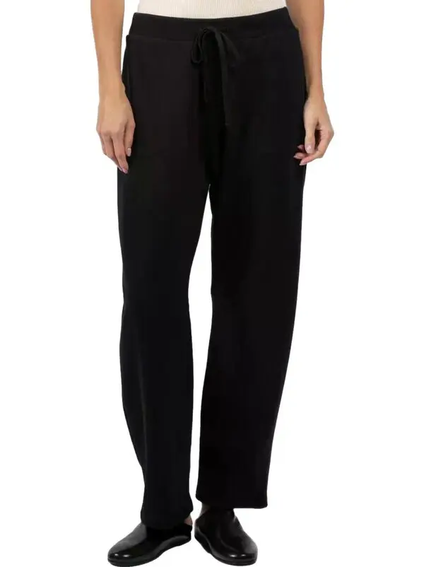 ARLO MOTT Drawstring Cotton Trousers - Black