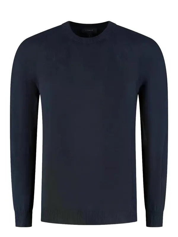 Sease Raglan-sleeve Crew-neck Sweater - Blue