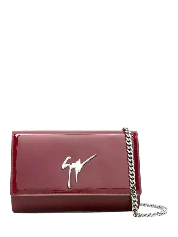 GIUSEPPE ZANOTTI Patent Leather Clutch - Red