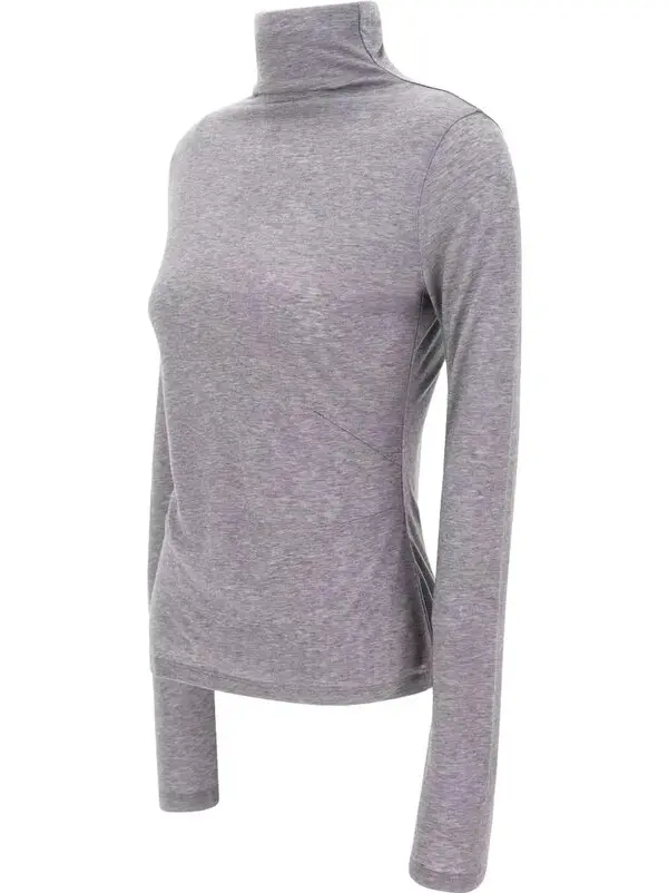 BOSS High-neck Long-sleeve Top - Grey