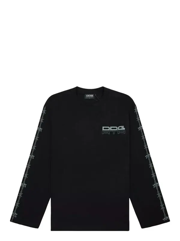 RtA Logo-print Long Sleeve T-shirt - Black