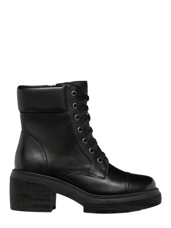 Geox Lace-up Platform Boots - Black