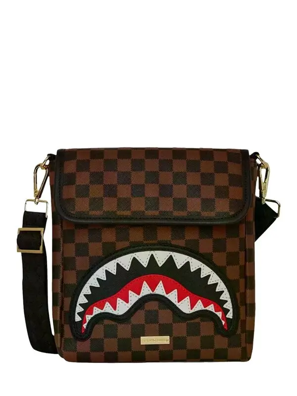 SPRAYGROUND Sawtooth Sharks Crossbody Bag - Brown