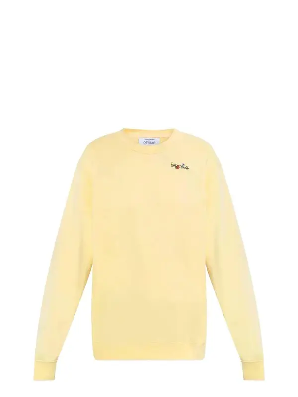 Off-White Arrows-print Crew-neck Sweatshirt - Yellow