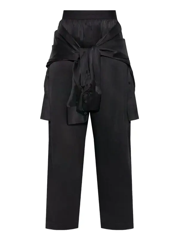 Alexander Wang Knotted-detail Silk Pants - Black