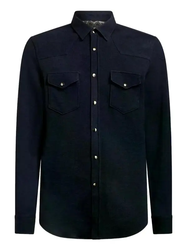 Etro Button-placket Flap-pocket Shirt - Blue