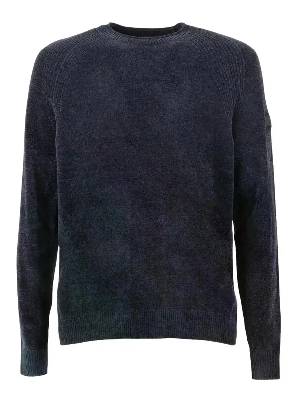 RRD Velvet Round-neck Sweater - Blue