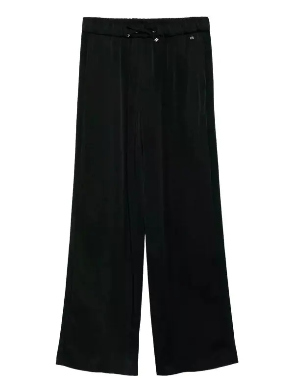 Herno Satin Drawstring Trousers - Black