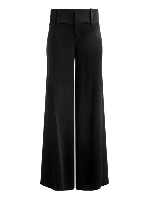 Alice + Olivia Low-rise Wide-leg Trousers - Black