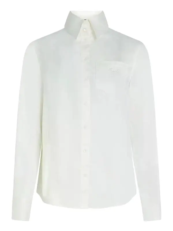 Karl Lagerfeld Embroidered-pocket Shirt - White