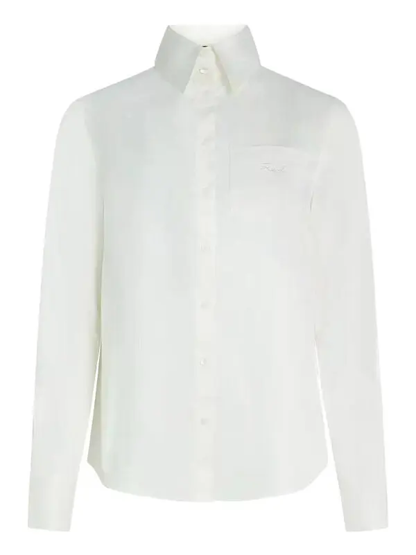 Karl Lagerfeld Embroidered-pocket Shirt - White