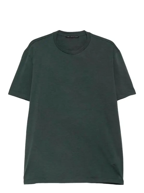 LOW BRAND Crew-neck Short-sleeved T-shirt - Green