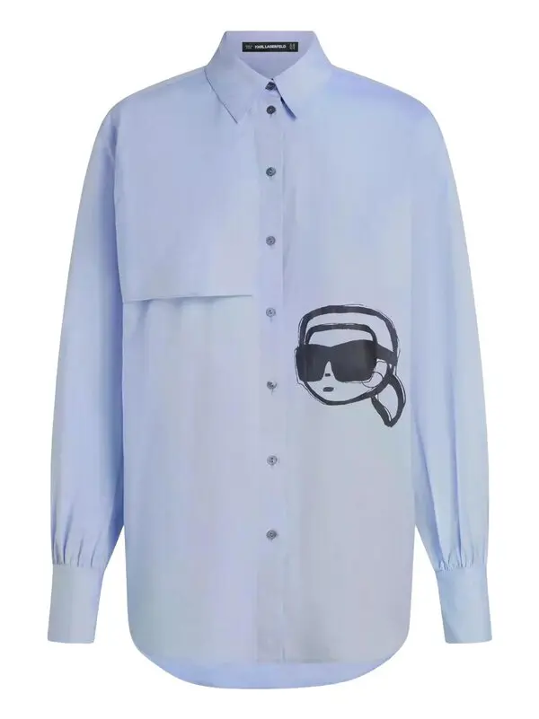 Karl Lagerfeld Ikon Print Shirt - Blue