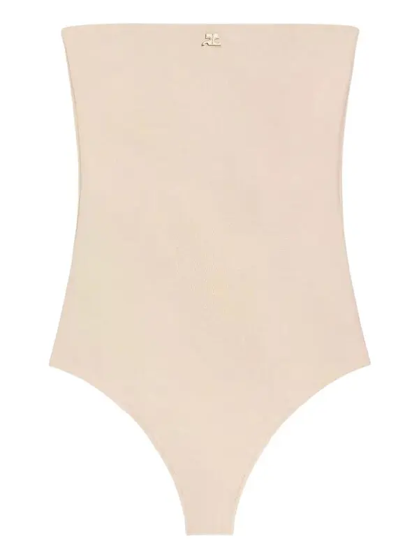 COURREGES Strapless Bodysuit - Neutrals
