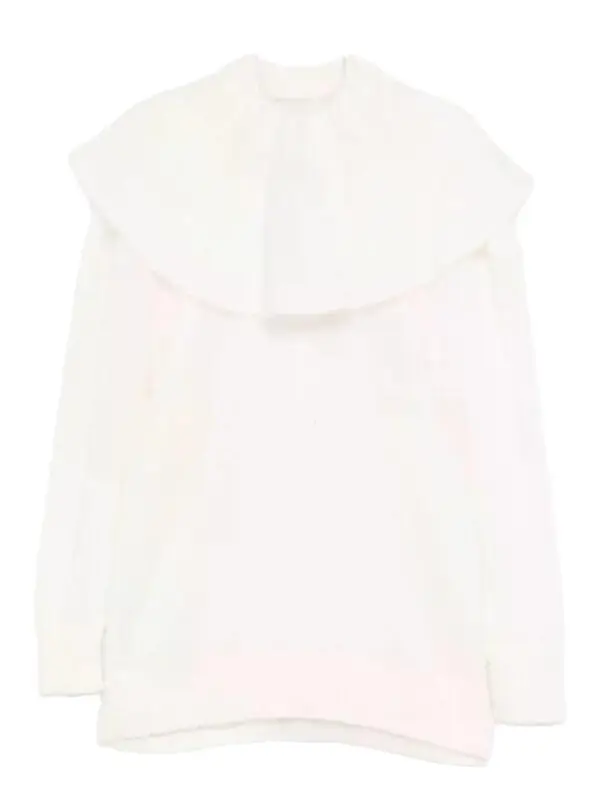 Viktor & Rolf Volant Ruffled-neck Sweater - White