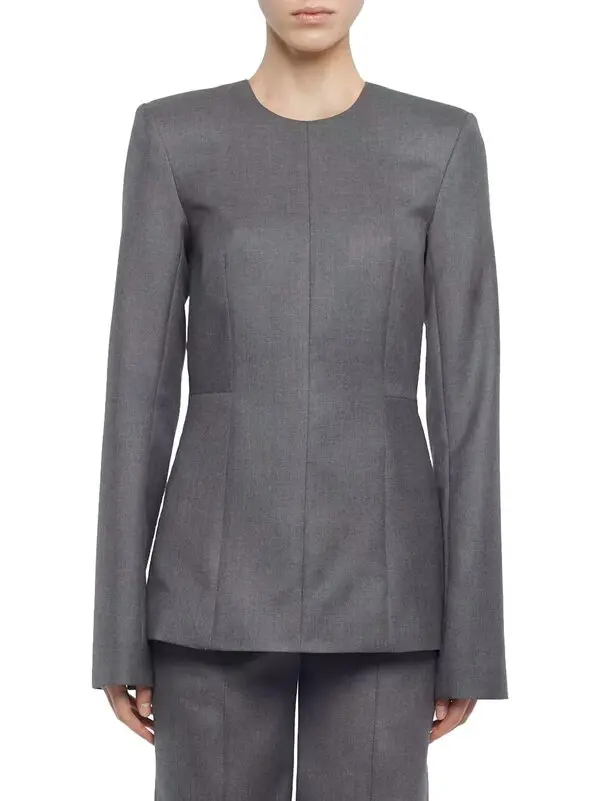 Adam Lippes Round-neck Top - Grey