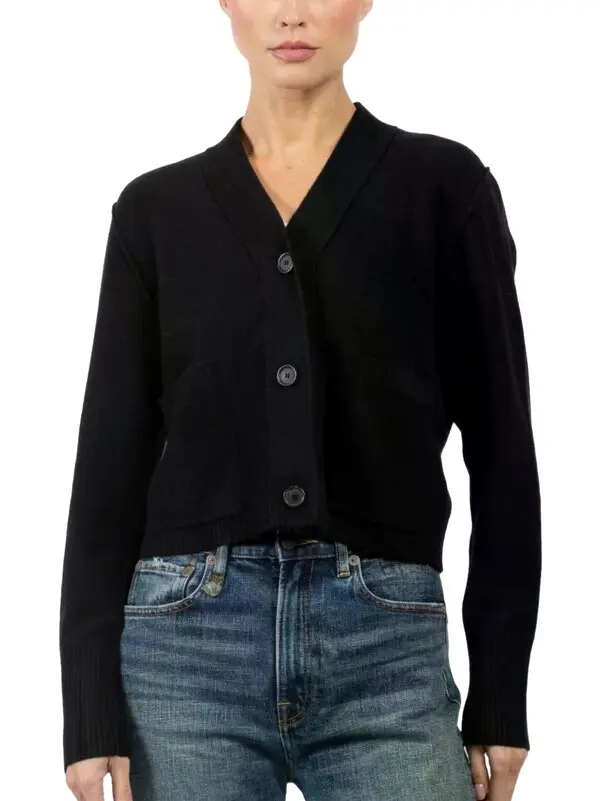 ARLO MOTT V-neck Button-up Cardigan - Black
