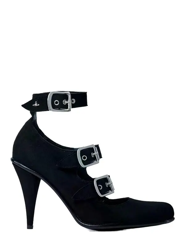 VIVIENNE WESTWOOD 90mm Buckle-strap Heeled Pumps - Black