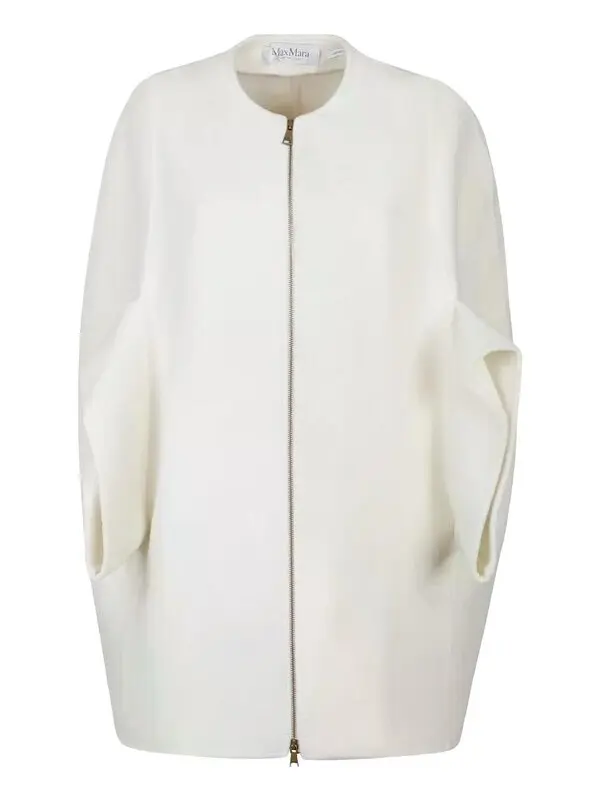 Max Mara Zip-front Coat - White