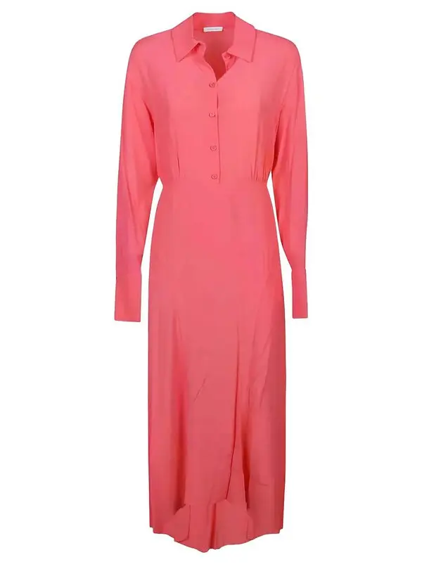 Patrizia Pepe Collar-detail Midi Dress - Pink