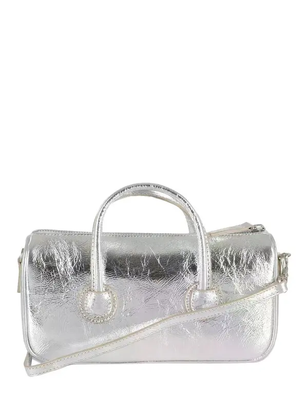 MARGESHERWOOD Small Metallic Crinkled Leather Tote Bag - Silver