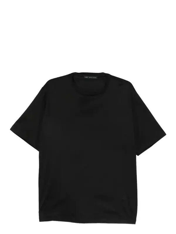 LOW BRAND Crew-neck Short-sleeved T-shirt - Black
