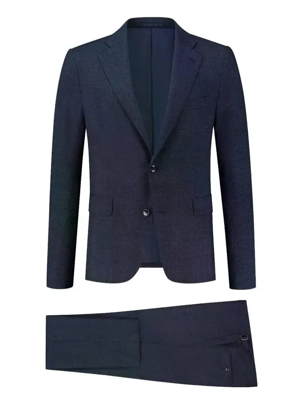 PAUL ZEIST Notched-lapel Single-breasted Suit - Blue