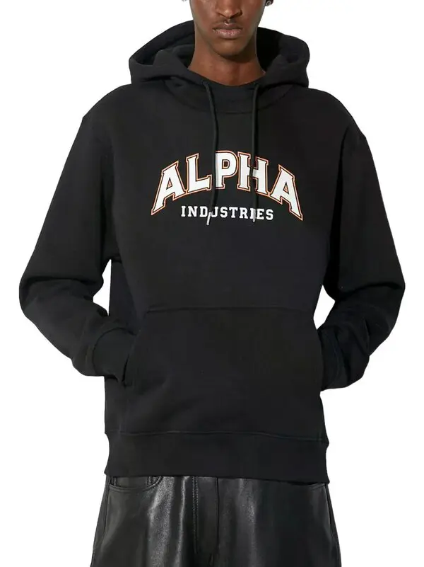 Alpha Industries Arch-logo Hoodie - Black