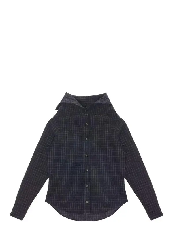 Our Legacy Checked Long-sleeve Shirt - Black