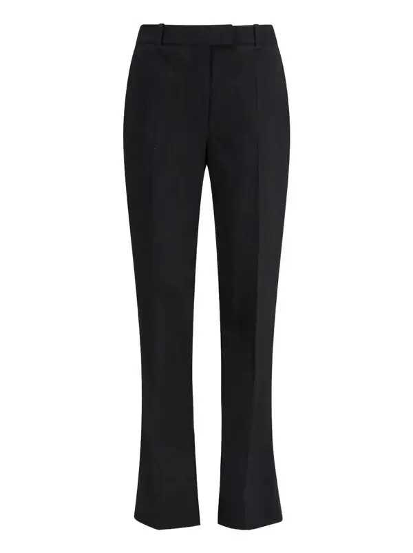 Alexander McQueen Pressed-crease Trousers - Black