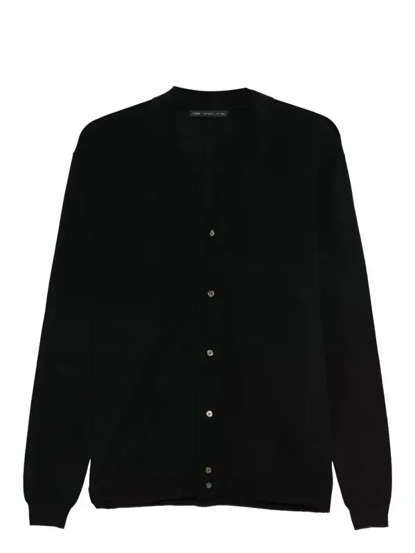 LOW BRAND Buttoned-front Cardigan - Black