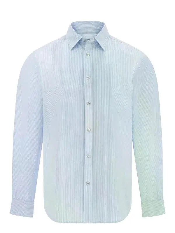 Boggi Milano Striped Poplin Shirt - Blue