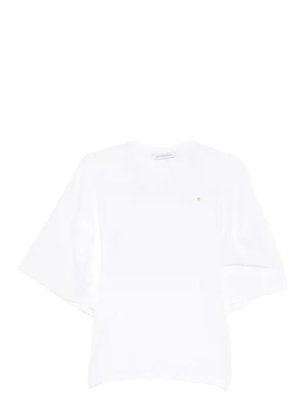Viktor & Rolf Short-sleeve T-shirt With Gold-tone Logo - White