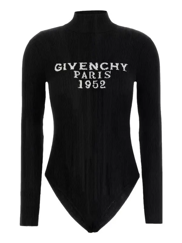 Givenchy High-neck Logo Bodysuit - Black