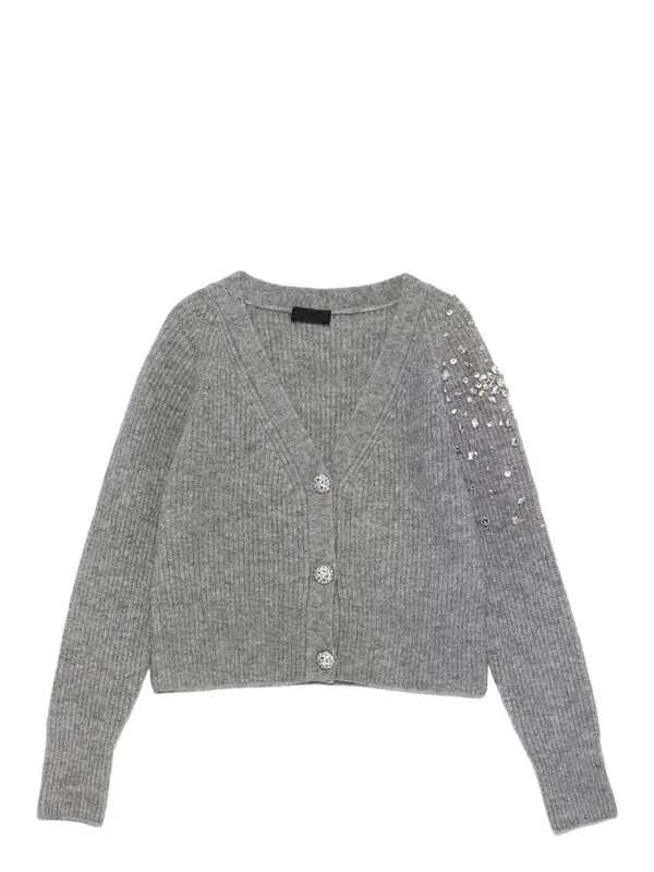 Liu Jo Embellished Button Cardigan - Grey