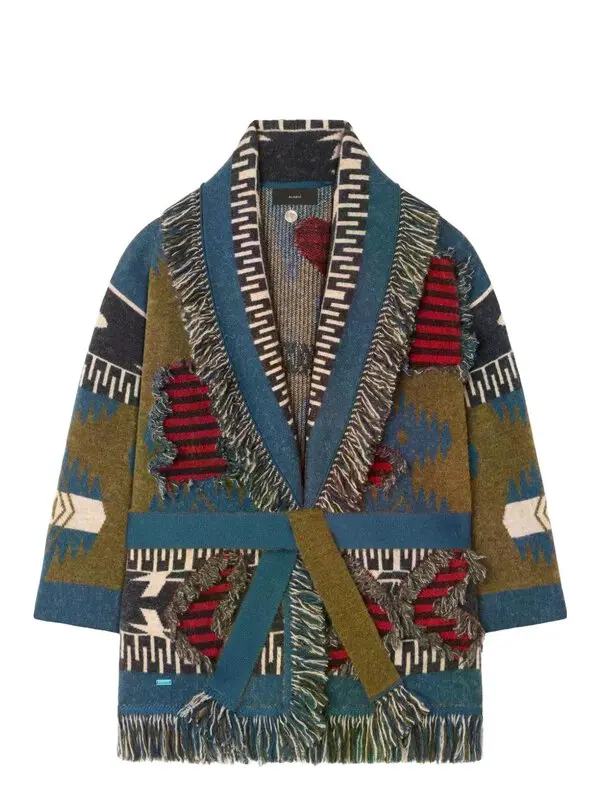 Alanui Fringed Patterned Cardigan - Multicolour