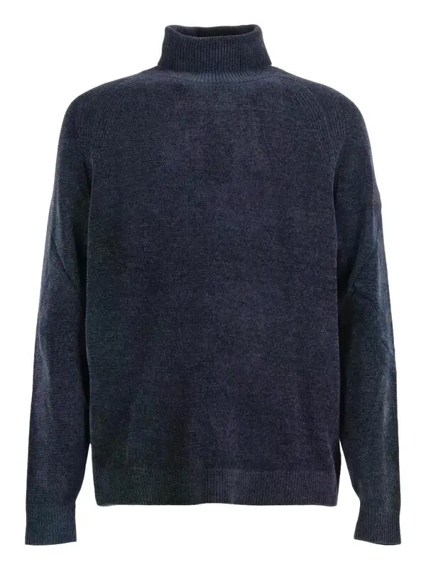 RRD Ribbed Turtleneck Sweater - Blue