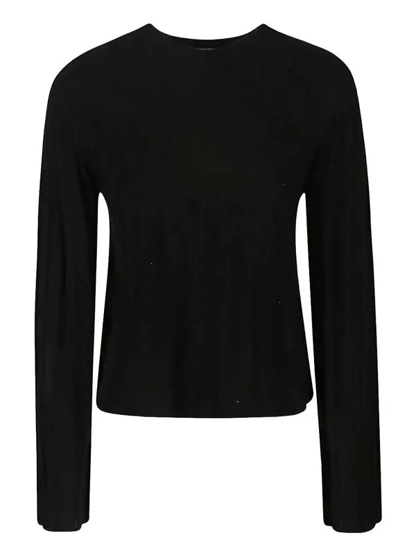 Loulou De Saison Koro Ribbed Bell-sleeve Sweater - Black