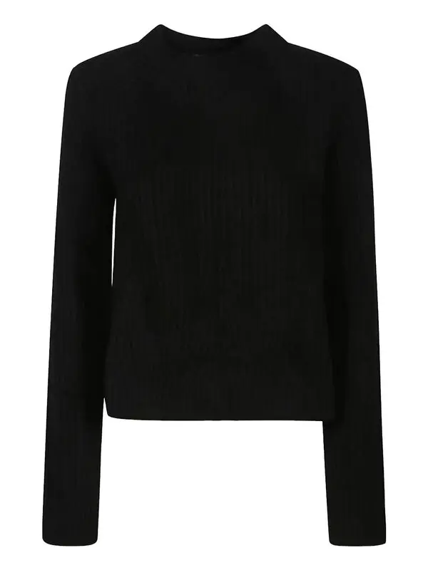 Loulou De Saison Cosmo Ribbed Cashmere Sweater - Black
