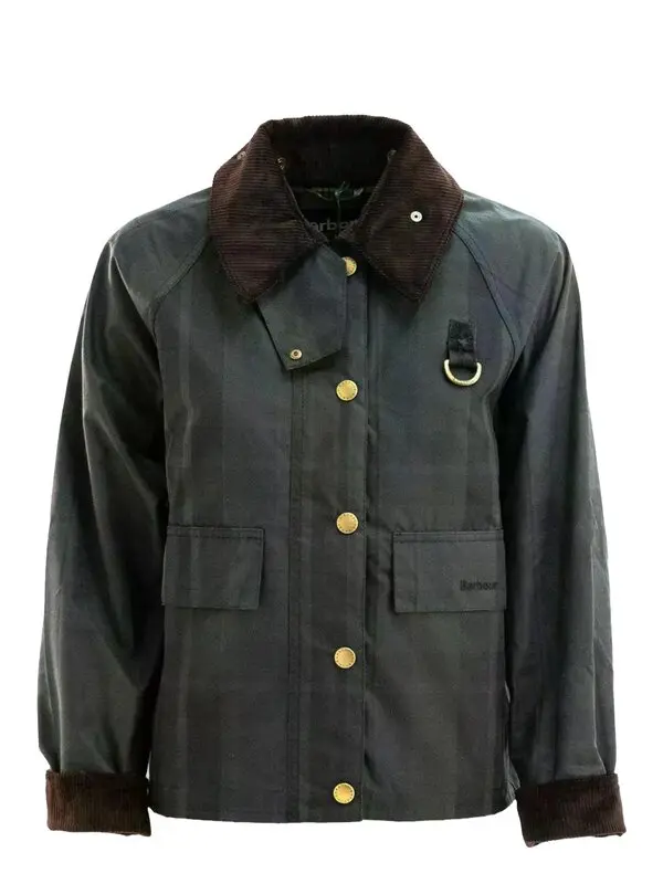 Barbour Checked Corduroy-collar Jacket - Black