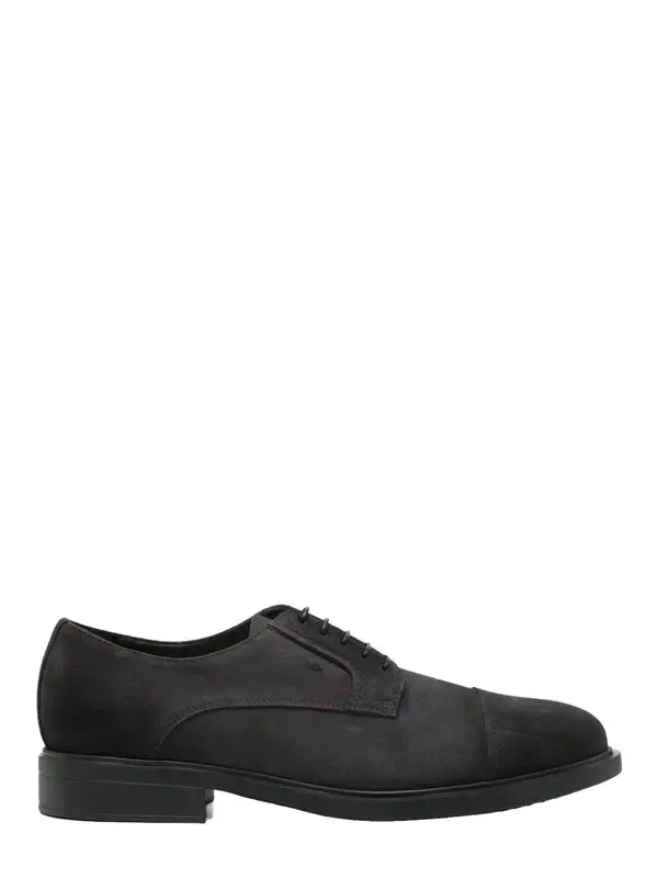 DOUCAL'S Suede Cap-toe Derby Shoes - Grey