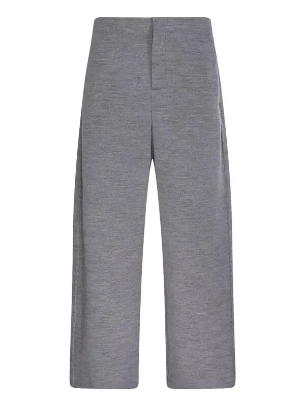 Max Mara Concealed-fastening Wide-leg Trousers - Grey