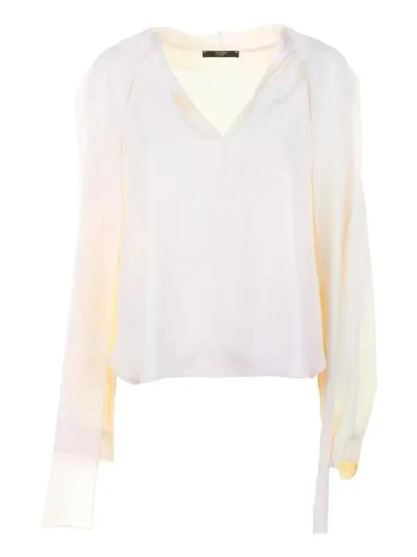 Seventy V-neck Split-sleeve Top - White