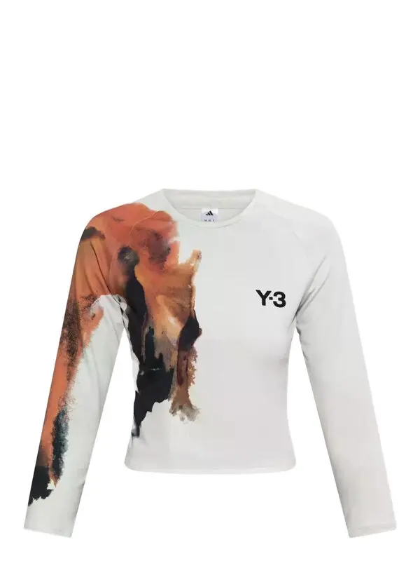 Y3 Logo-print T-shirt - Neutrals