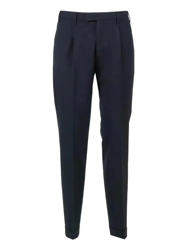 PT TORINO Pleat-detail Trousers - Blue
