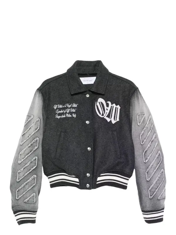 Off-White Varsity-style Bomber Jacket - Black