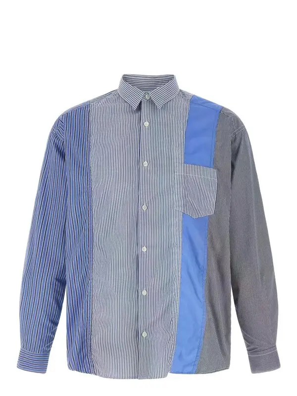 Comme Des Garçons Patchwork Shirt - Blue
