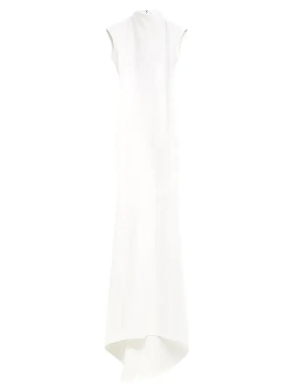 Jacquemus High-neck Draped Dress - White